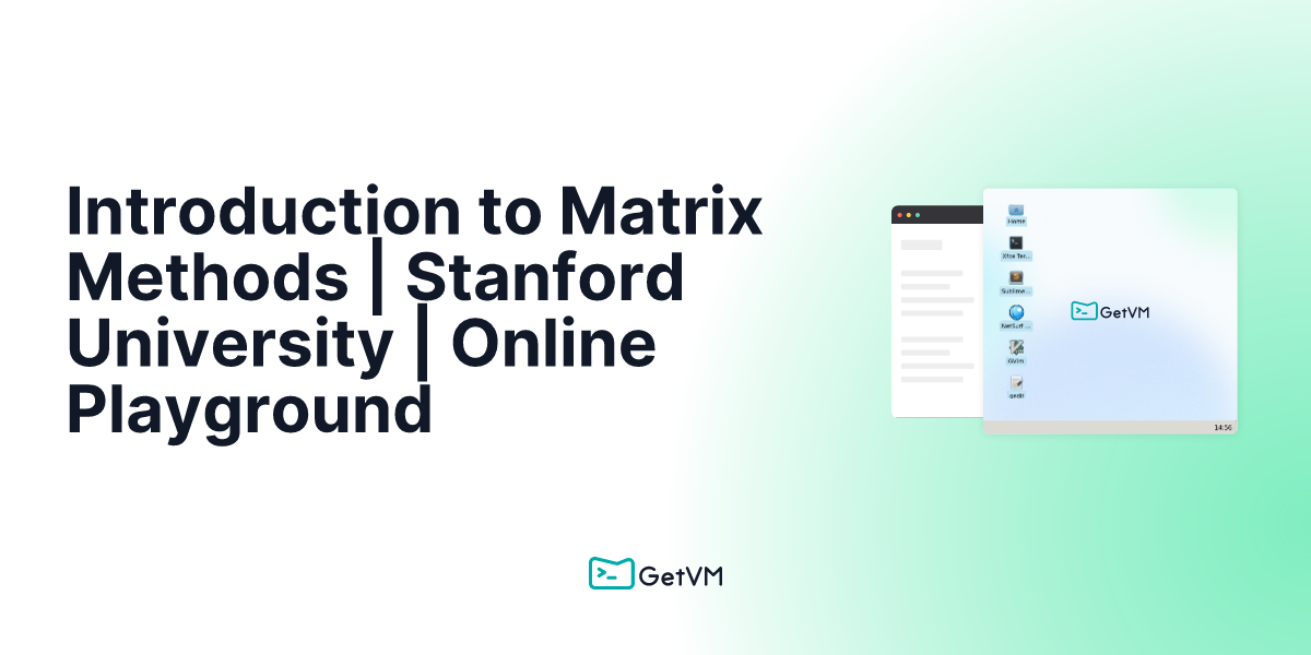 Introduction to Matrix Methods | Stanford University | Online Playground