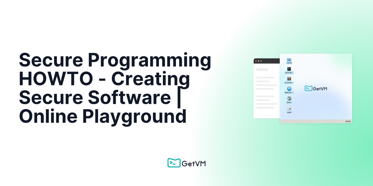 Secure Programming Howto Creating Secure Software Online Playground